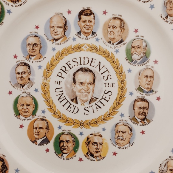 Vintage | Dining | Vintage 7s Richard Nixon Presidential Plate | Poshmark